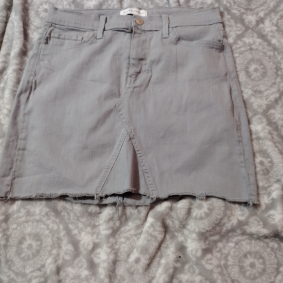 Flying Monkey | Skirts | Flying Monkey Jean Denim Skirt 28 Ragged Hem ...